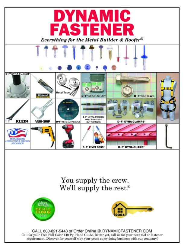 2025 Metal of Honor Winner: Dynamic Fastener | Metal Roofing Magazine