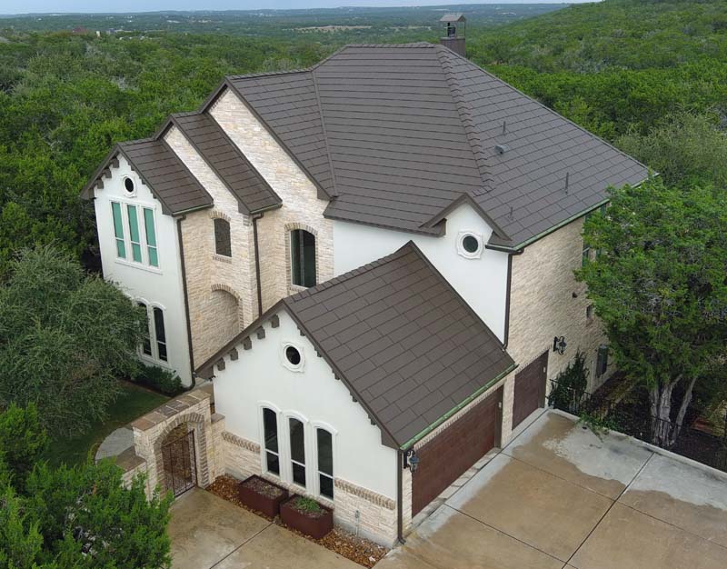 Slate-Style Metal Roofing Brings French Country Charm to Custom Home ...